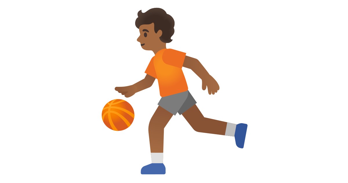 ⛹🏾 Person Bouncing Ball: Medium-dark Skin Tone Emoji