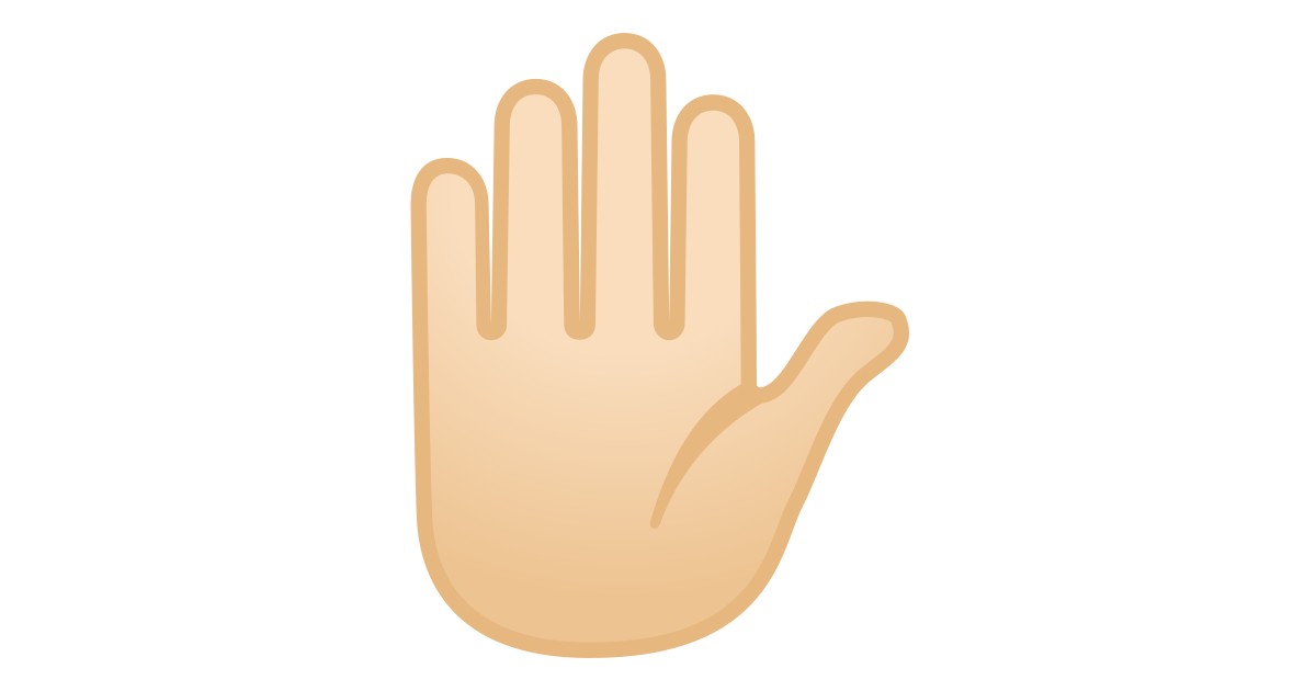 🏻 Raised Hand: Light Skin Tone Emoji