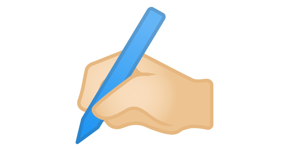 🏻 Writing Hand: Light Skin Tone Emoji