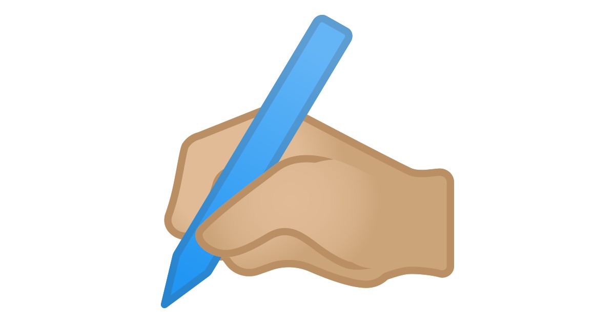 🏼 Writing Hand: Medium-light Skin Tone Emoji