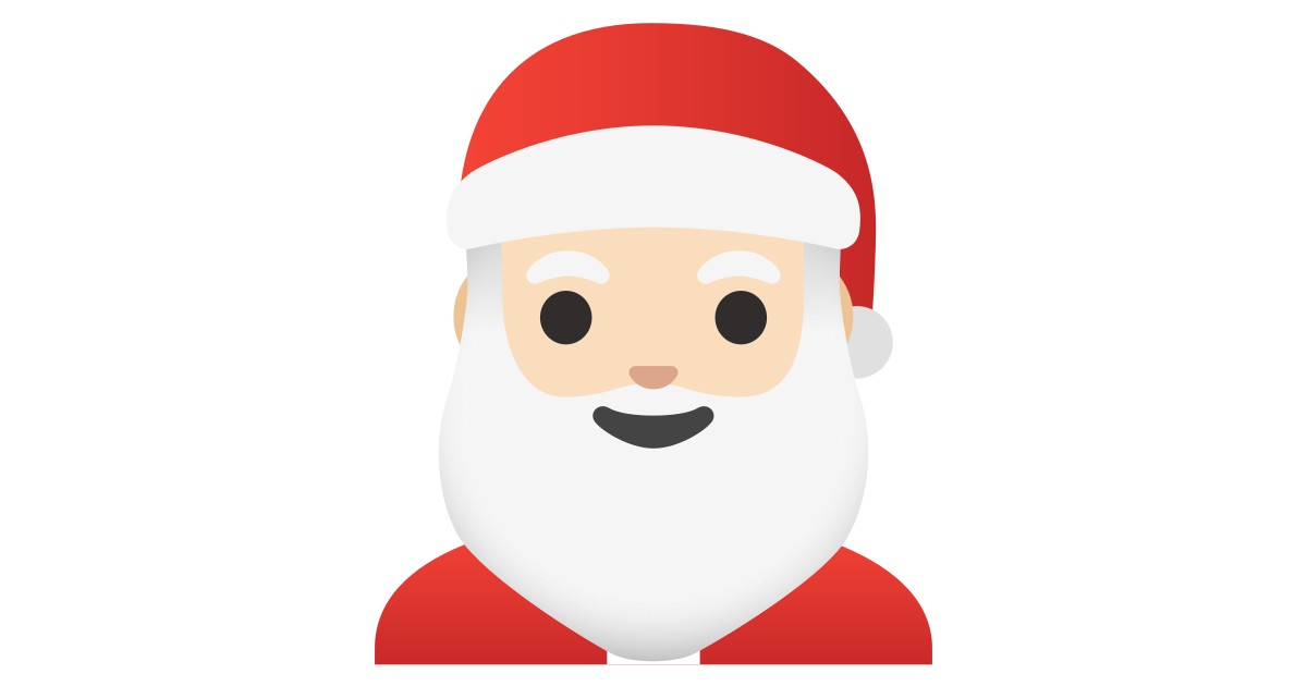 🎅🏻 Père Noël : Peau Claire Emoji