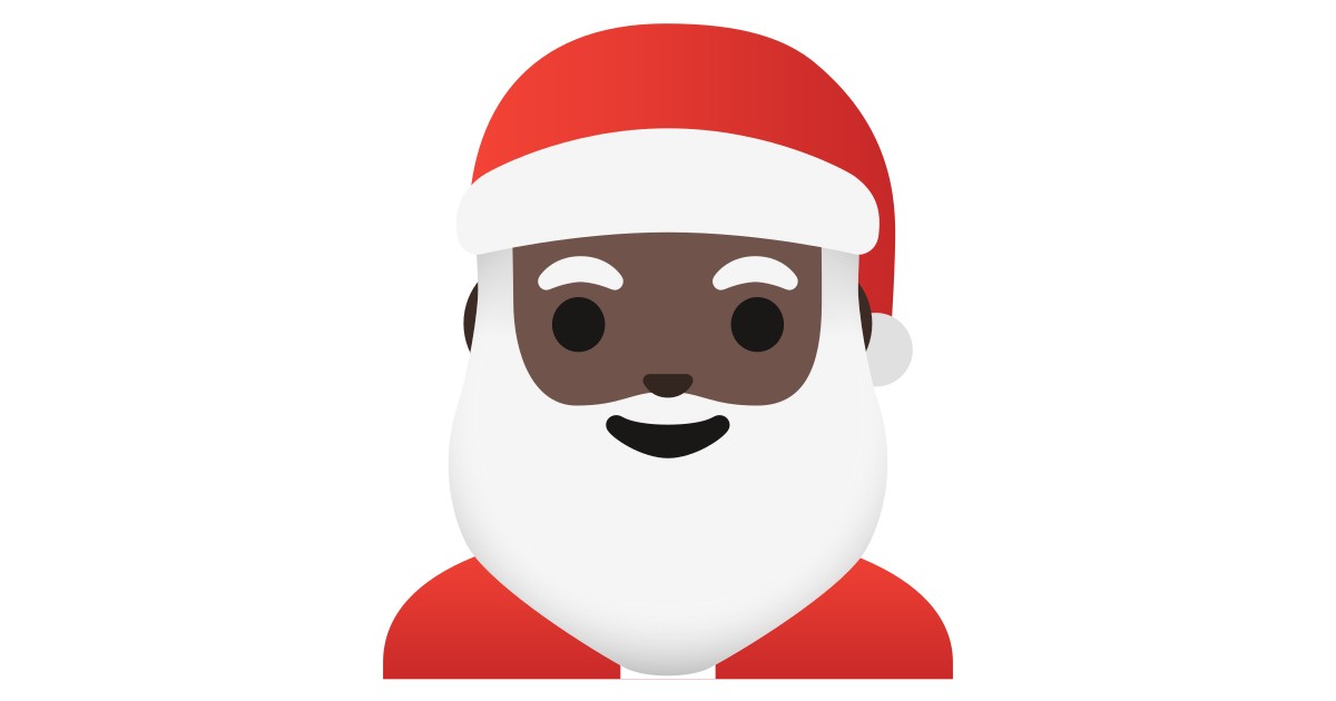 🎅🏿 Santa Claus: Dark Skin Tone Emoji