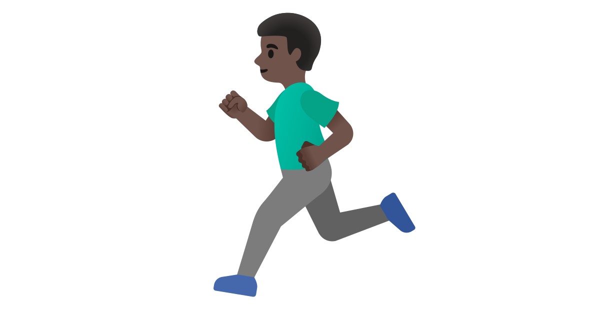 🏃🏿‍♂️ Man Running: Dark Skin Tone Emoji