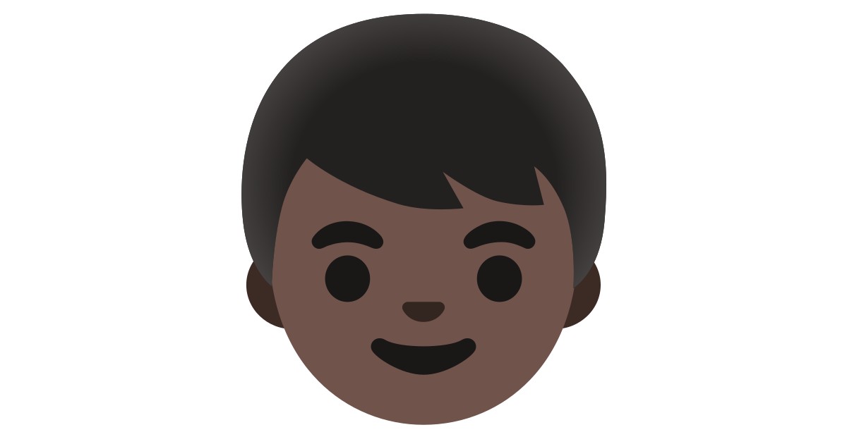 👦🏿 Garçon : Peau Foncée Emoji
