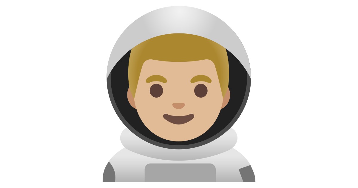 👨🏼‍🚀 Man Astronaut: Medium-light Skin Tone Emoji