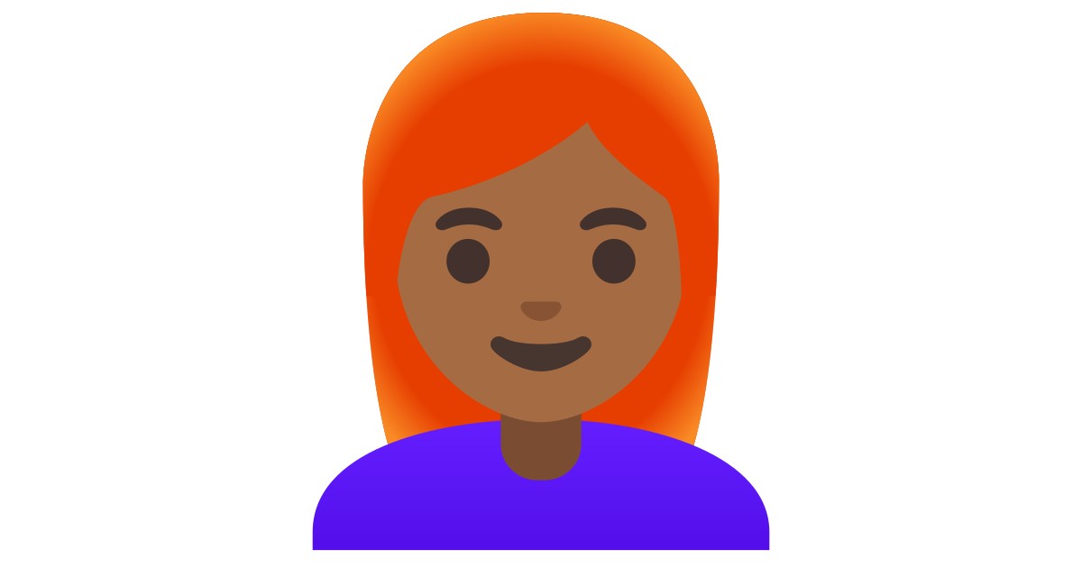 👩🏾‍🦰 Woman: Medium-dark Skin Tone, Red Hair Emoji