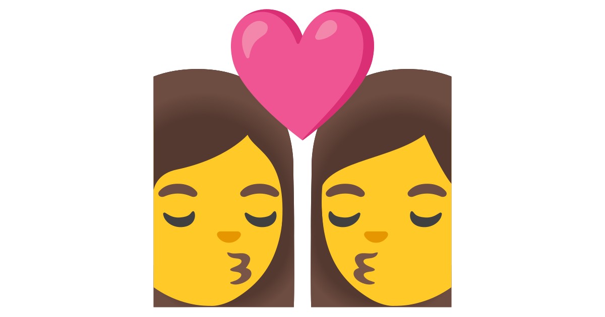 👩‍ ️‍💋‍👩 Bacio Tra Coppia: Donna E Donna Emoji in 100+ lingue