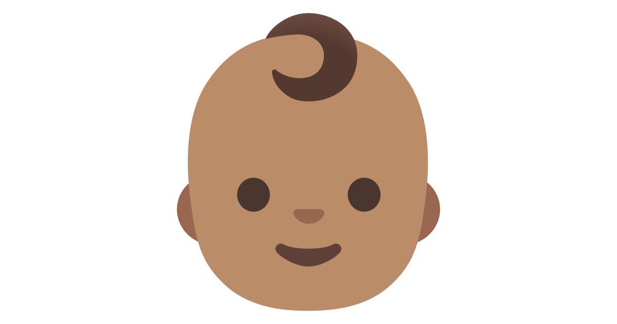 👶🏽 Bebé: Tono De Piel Medio Emoji
