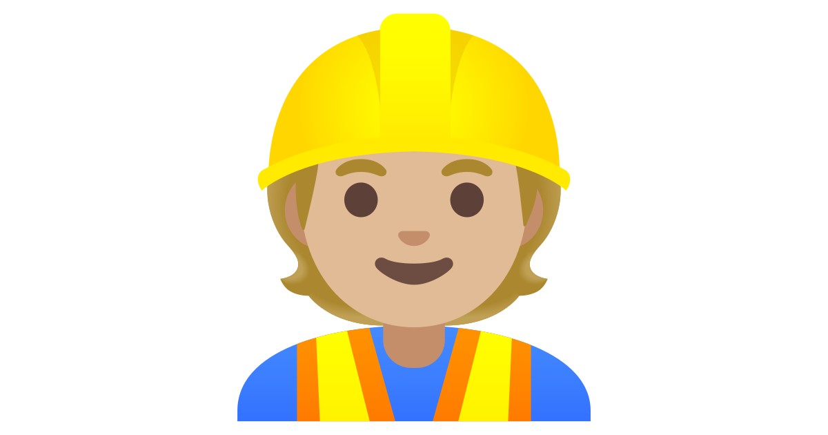 👷🏼 Trabalhador De Construção Civil: Pele Morena Clara Emoji