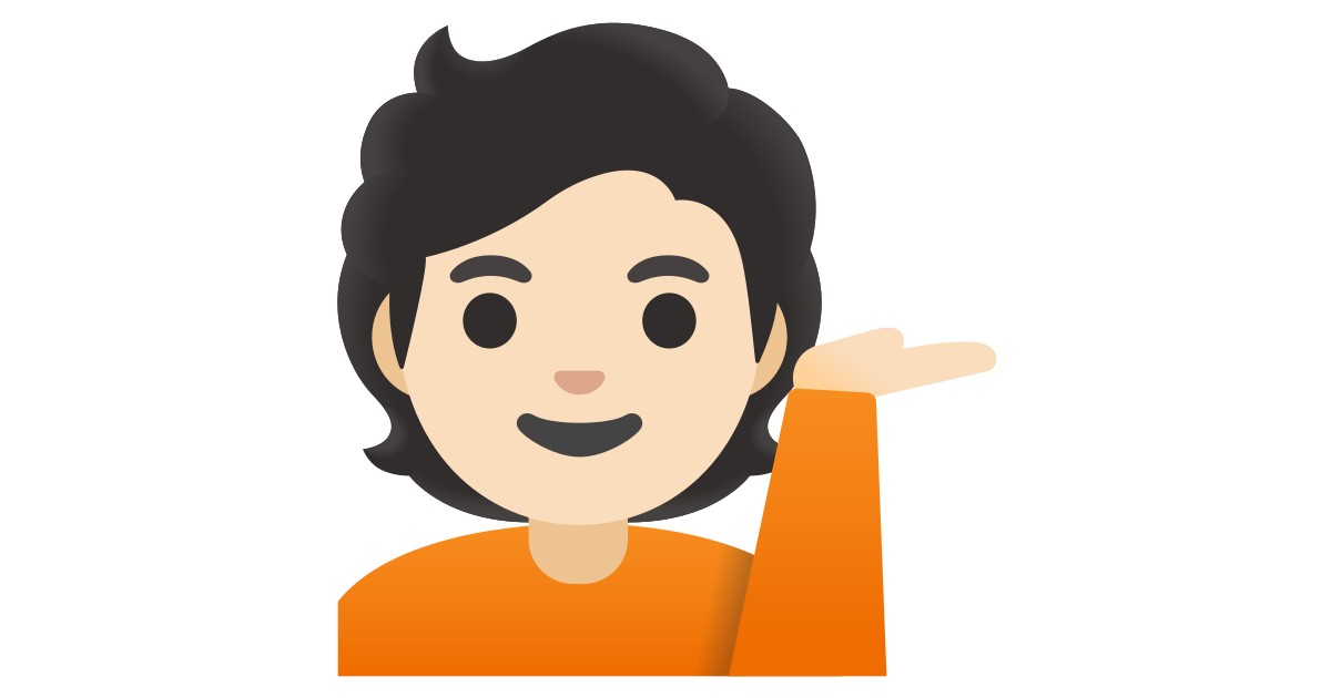 💁🏻 Infoschalter-Mitarbeiter(in): helle Hautfarbe-Emoji