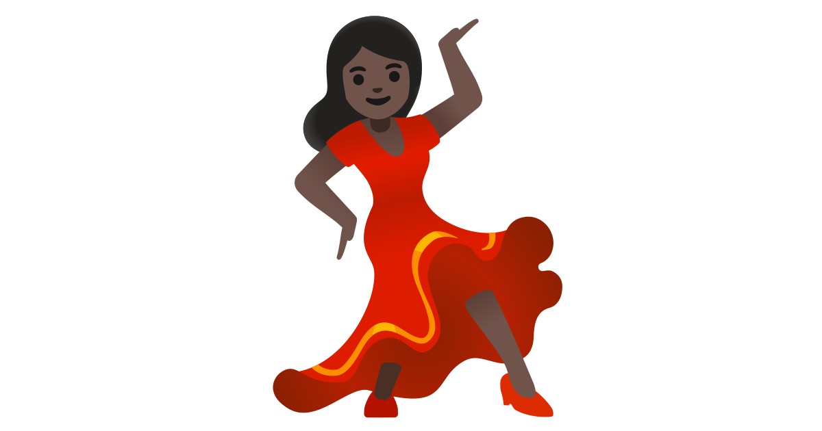 💃🏿 Woman Dancing: Dark Skin Tone Emoji