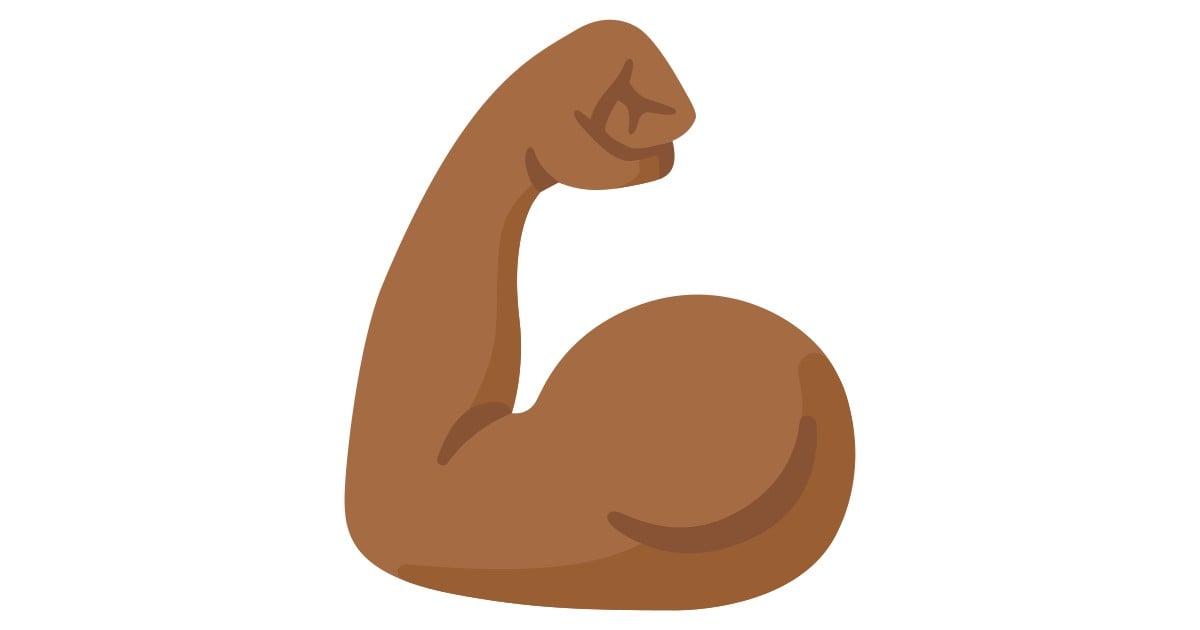 💪🏾 Biceps Contracté : Peau Mate Emoji