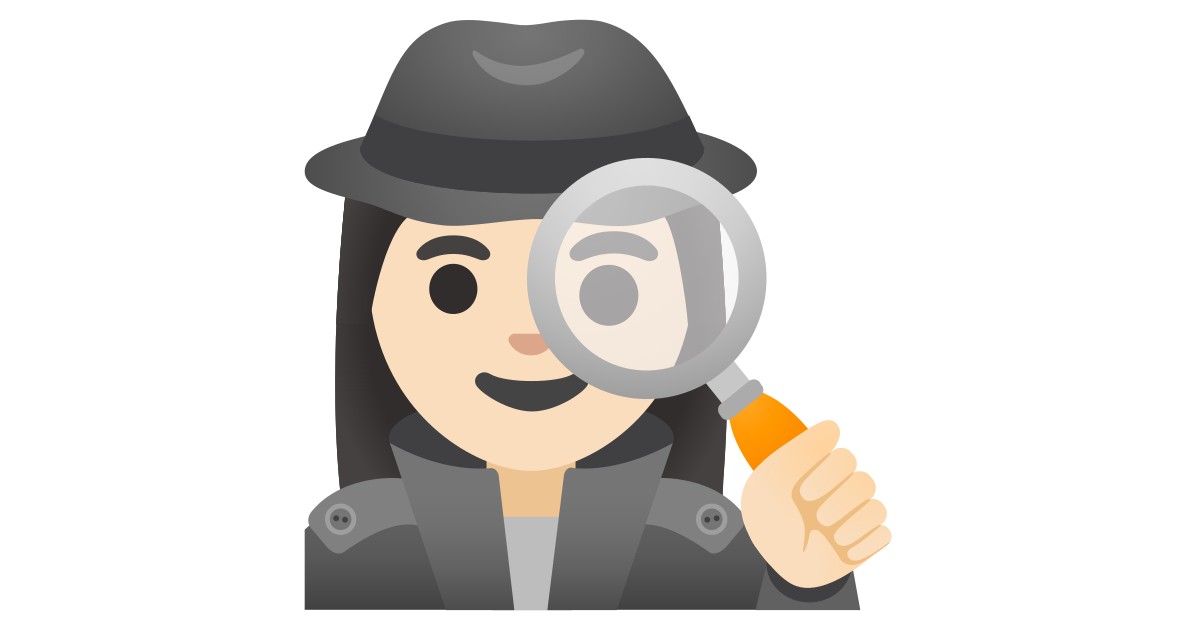 🕵🏻‍♀️ Woman Detective: Light Skin Tone Emoji in 100+ languages