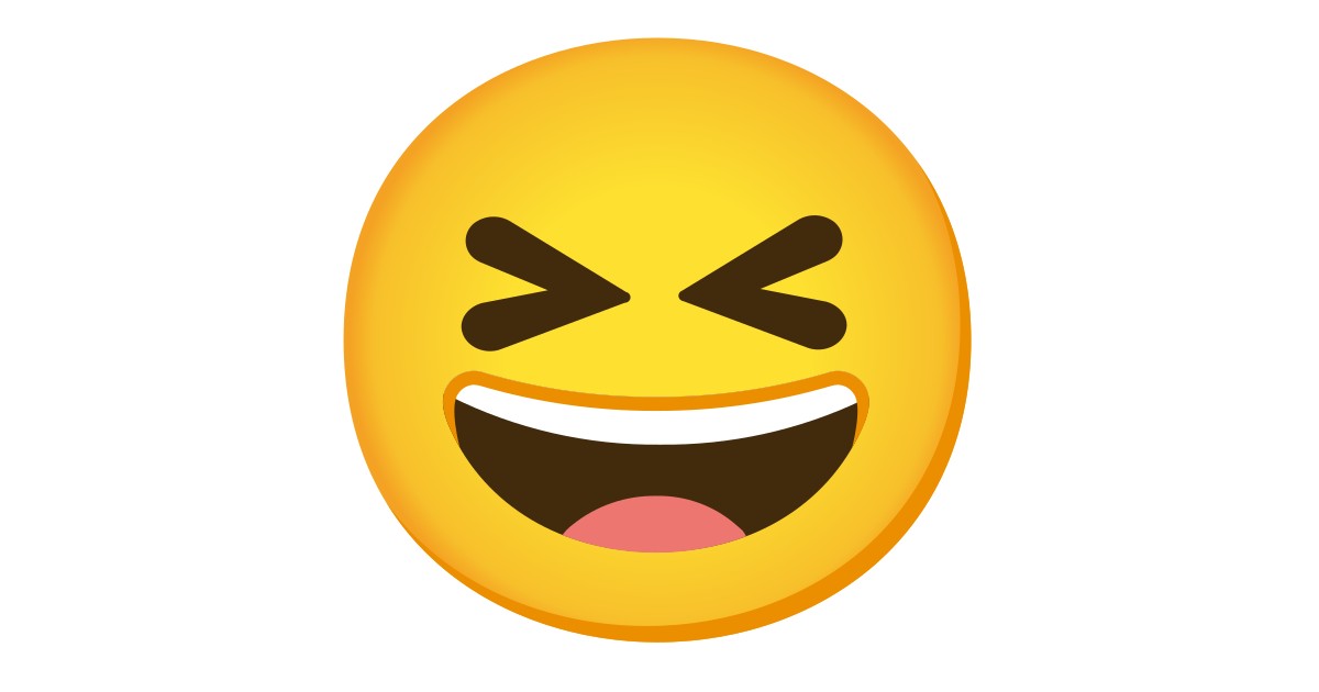 😆 Rosto Risonho Com Olhos Semicerrados Emoji