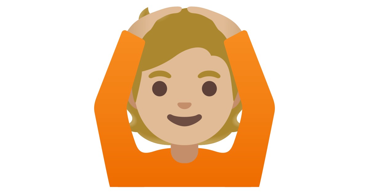 🙆🏼 Person Gesturing OK: Medium-light Skin Tone Emoji