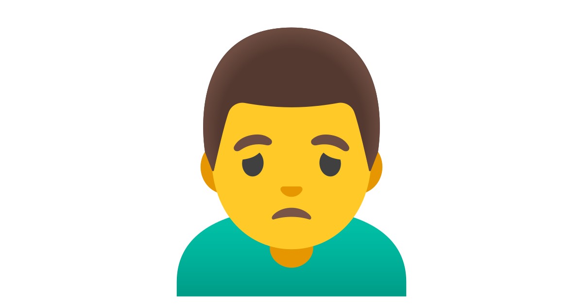 🙍‍♂️ Man Frowning Emoji