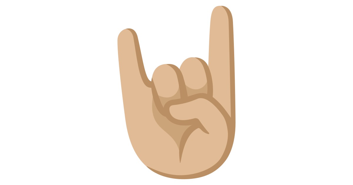 🤘🏼 Segno Delle Corna: Carnagione Abbastanza Chiara Emoji in 100+ lingue