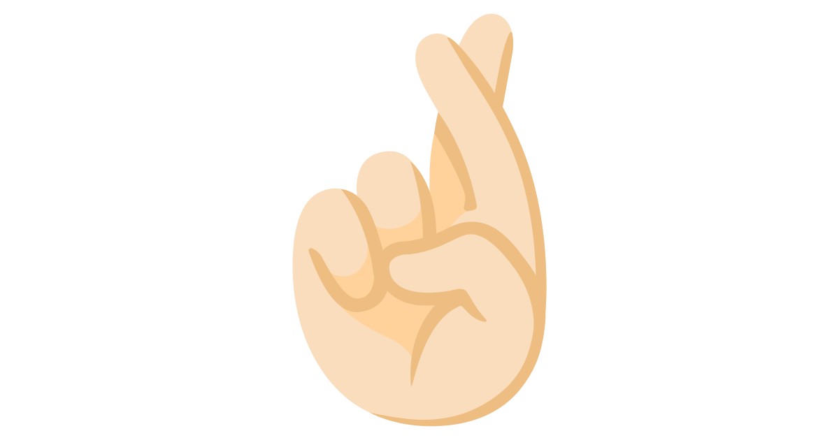 🤞🏻 Crossed Fingers: Light Skin Tone Emoji
