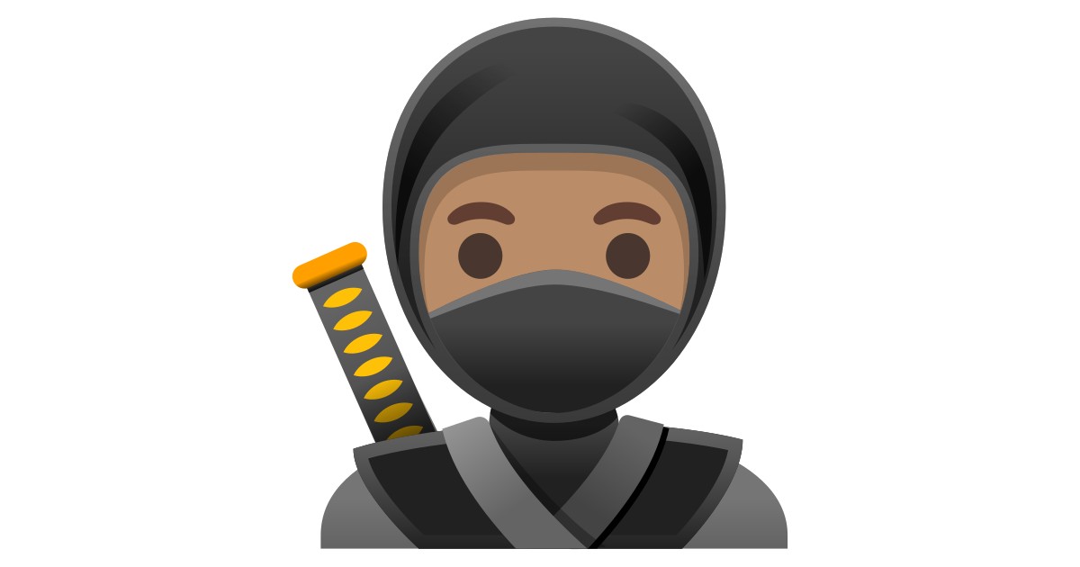 🥷🏽 Ninja: Medium Skin Tone Emoji