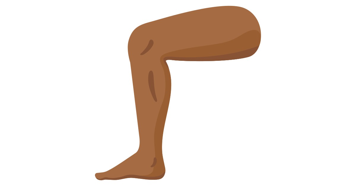 🦵🏾 Jambe : Peau Mate Emoji
