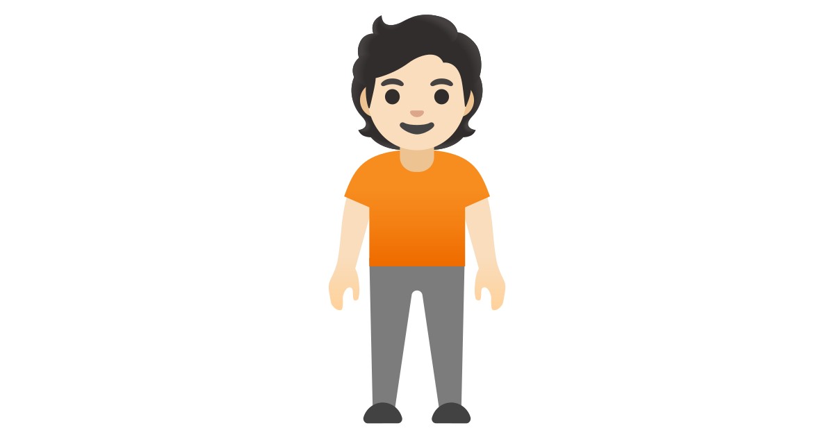 🧍🏻 stehende Person: helle Hautfarbe-Emoji
