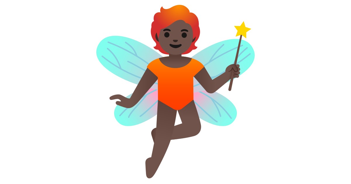 🧚🏿 Fata: Carnagione Scura Emoji
