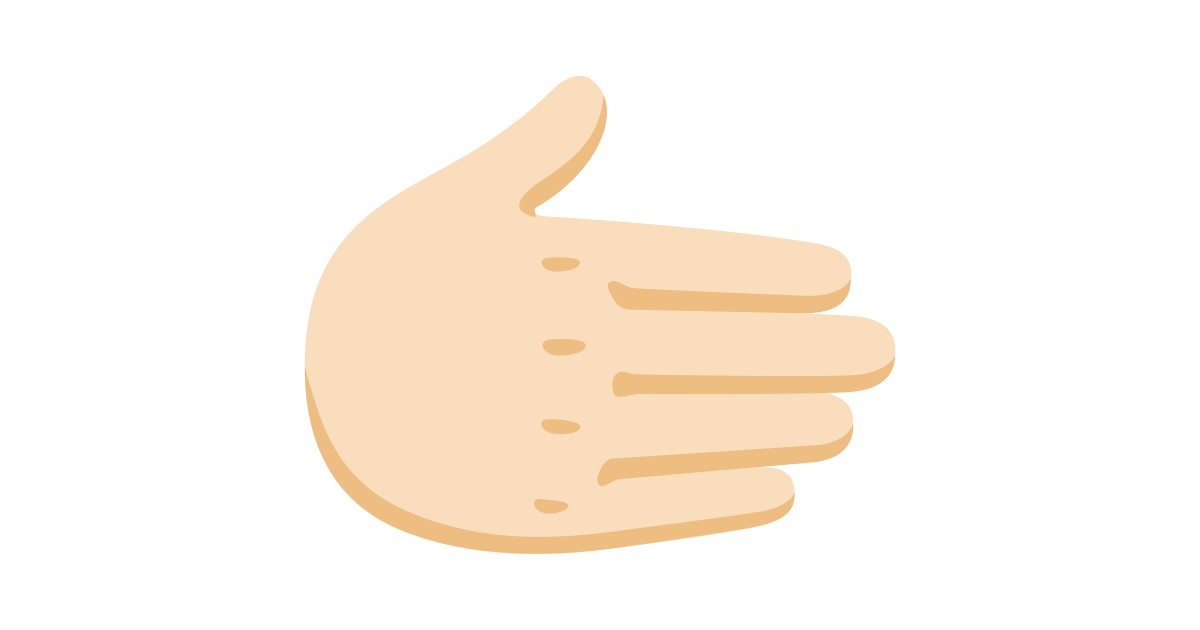 🫱🏻 Rightwards Hand: Light Skin Tone Emoji