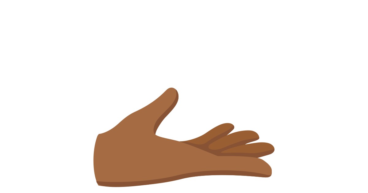 🫴🏾 Palm Up Hand: Medium-dark Skin Tone Emoji