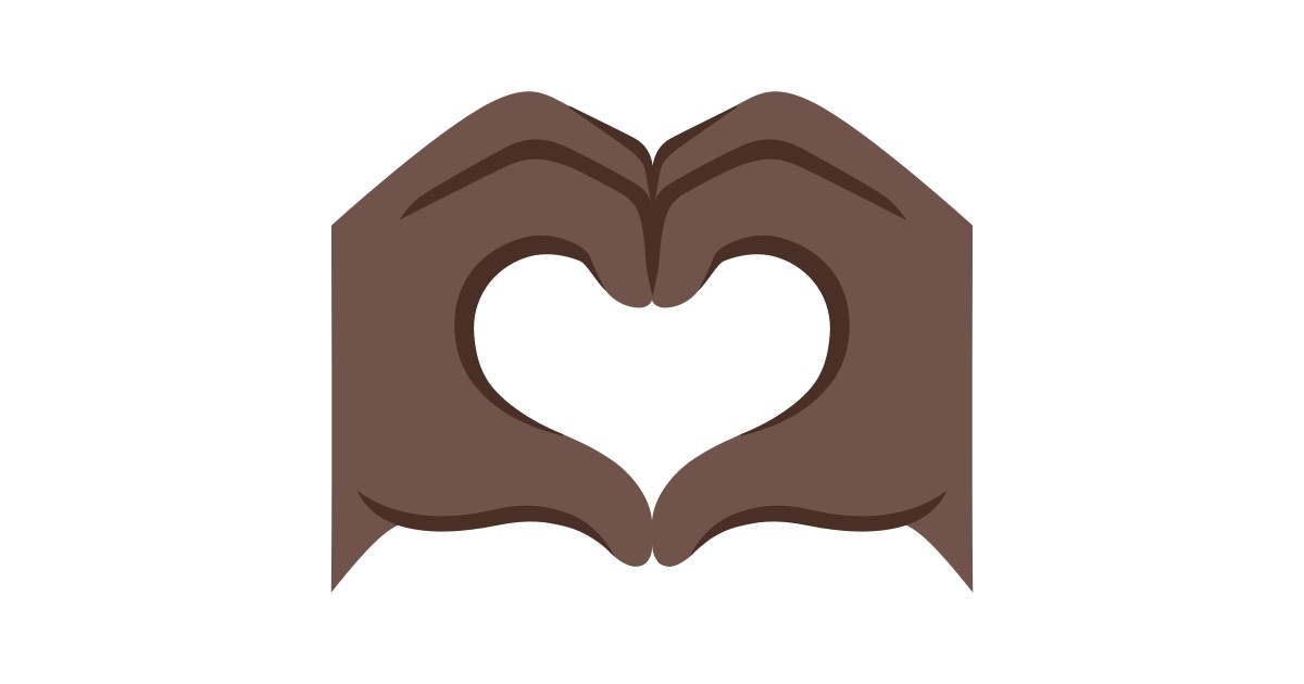 🫶🏿 Mains Qui Forment Un Cœur : Peau Foncée Emoji