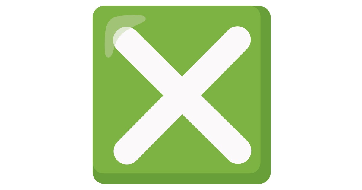 Cross Mark Button Emoji
