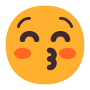 😚 küssendes Gesicht mit geschlossenen Augen Emoji: Bedeutung & Verwendung