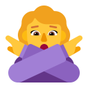 🙅‍♀️ Woman Gesturing No Emoji: Meaning & Usage