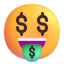 🤑 Gesicht mit Dollarzeichen Emoji: Bedeutung & Verwendung