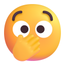 🫢 Visage Avec Yeux Ouverts Et Main Sur La Bouche Emoji: Signification ...