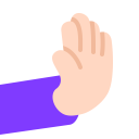 🏻 Rightwards Pushing Hand: Light Skin Tone Emoji