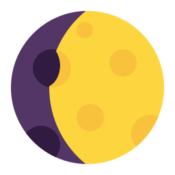 🌔 Waxing Gibbous Moon Emoji