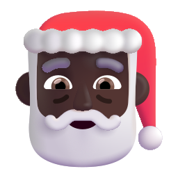 🎅🏿 Santa Claus: Dark Skin Tone Emoji
