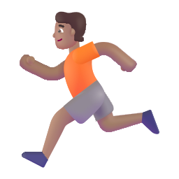 🏃🏽 Pessoa Correndo: Pele Morena Emoji