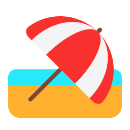 🏖️ Beach With Umbrella Emoji