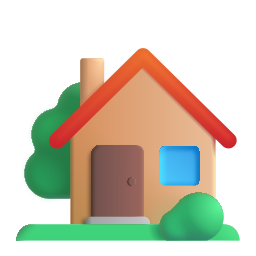 🏡 Casa Com Jardim Emoji