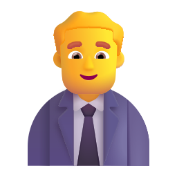 👨‍💼 Man Office Worker Emoji