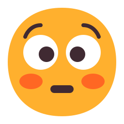 😳 Visage Qui Rougit Emoji