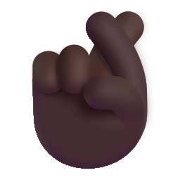 🤞🏿 Crossed Fingers: Dark Skin Tone Emoji