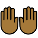 🙌🏾 Raising Hands: Medium-dark Skin Tone Emoji