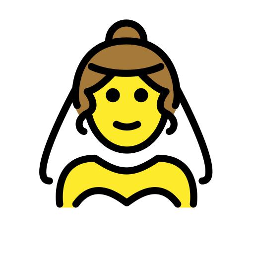 👰 Personne Mariée Avec Voile Emoji