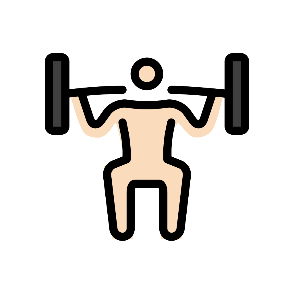 🏋🏻 Persona Che Solleva Pesi: Carnagione Chiara Emoji