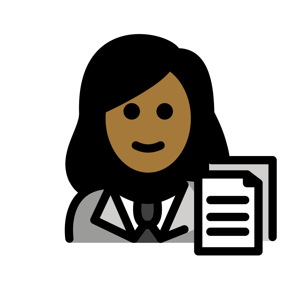👩🏾‍💼 Employée De Bureau : Peau Mate Emoji