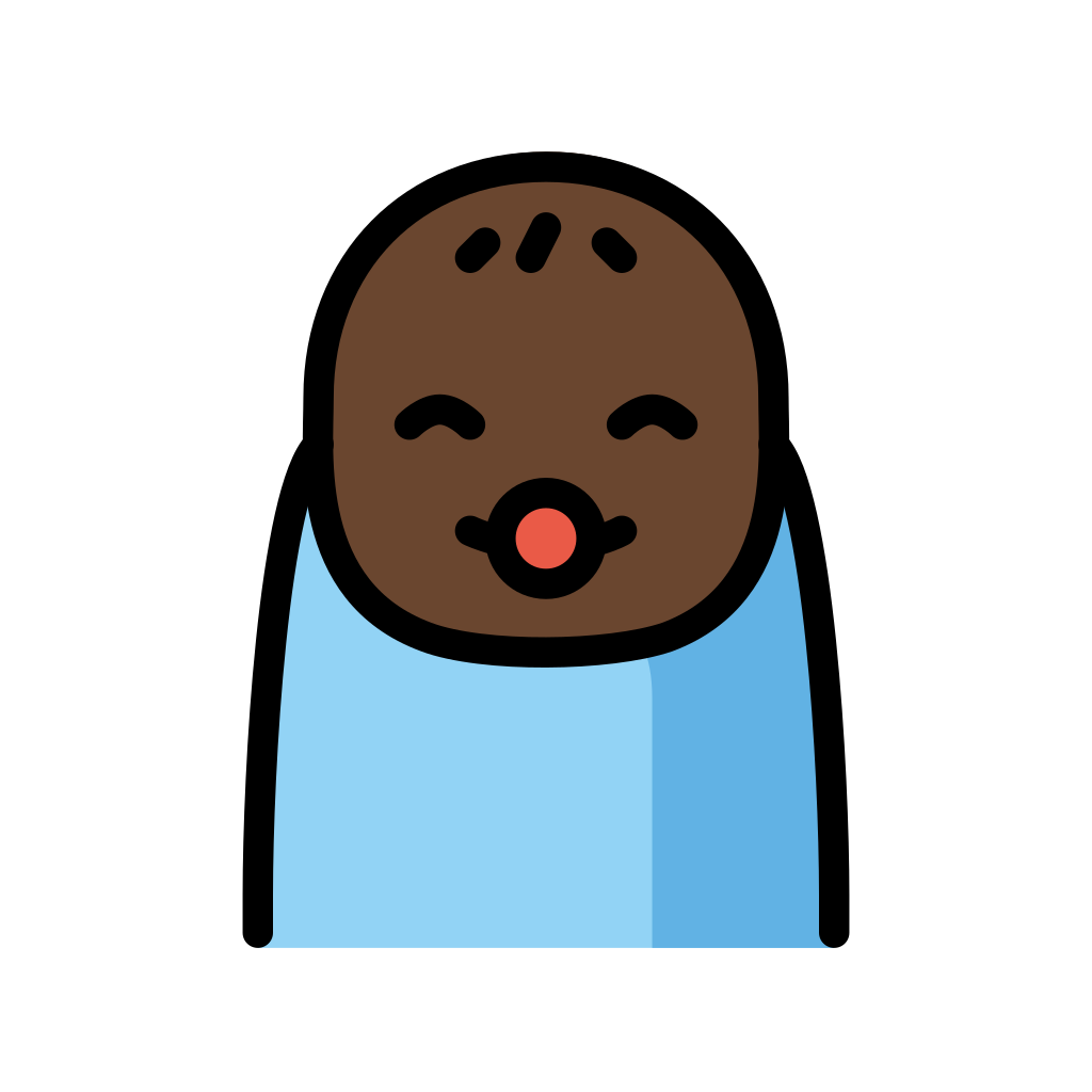 👶🏿 Baby: Dark Skin Tone Emoji