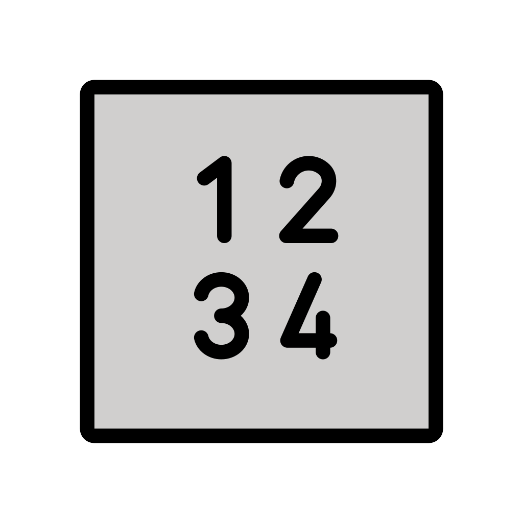 🔢 Input Numbers Emoji, 1234 Emoji