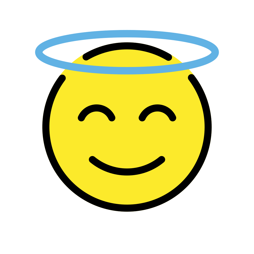 😇 Visage Souriant Avec Auréole Emoji